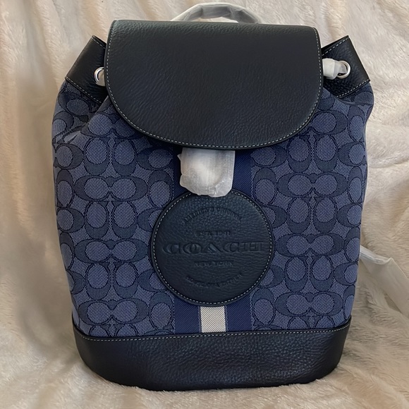 Coach | Bags | Coach Dempsey Drawstring Backpack In Signature Jacquard ...
